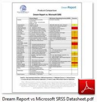Product Comparison – Dream Report vs Microsoft SSRS - Dream Report